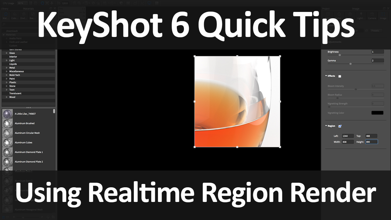 Quick Tip 54: Real-time Region Render - KeyShot